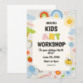 Kids Art Workshop Children’s craft party Invitation | Zazzle