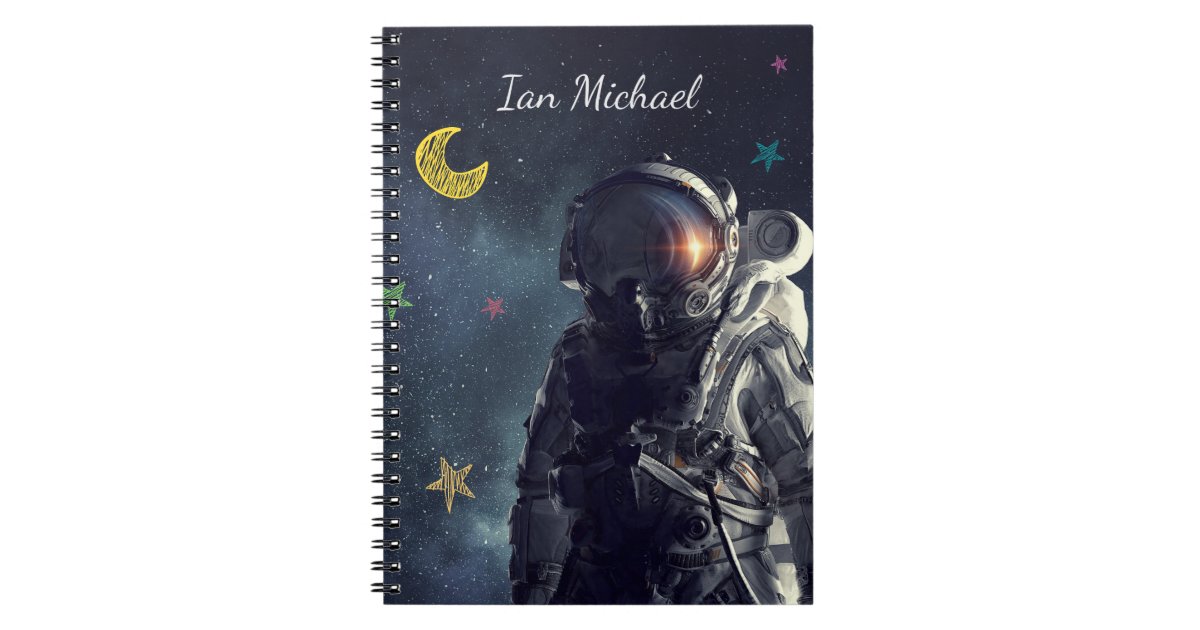 Kids Astronaut Space Themed Notebook | Zazzle