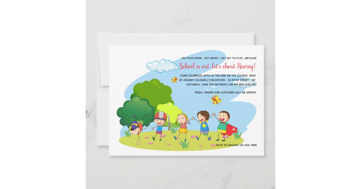 Kids at Play Invitation | Zazzle