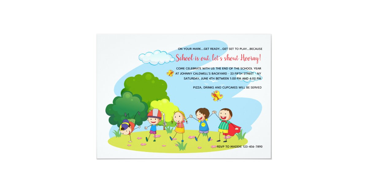 Kids at Play Invitation | Zazzle.com