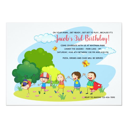 Kids at Play Invitation | Zazzle.com