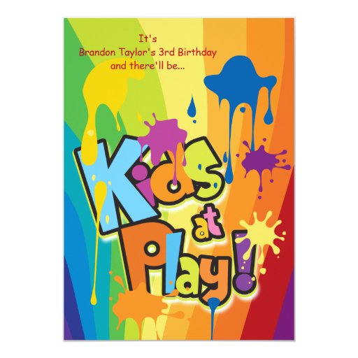 Kids at Play Invitation | Zazzle