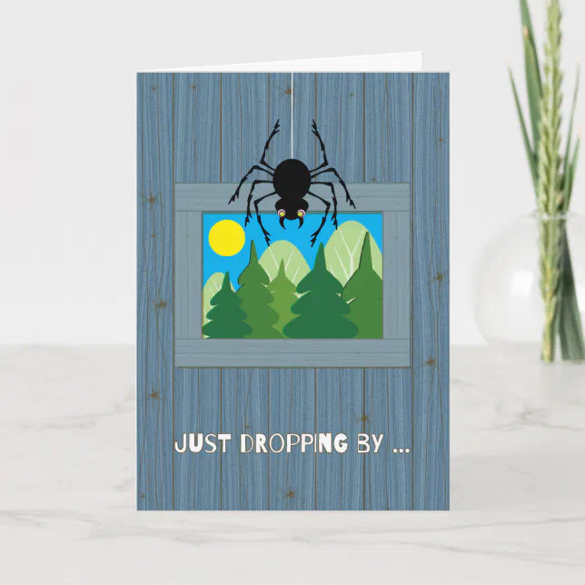 Kids at Summer Camp Spider Dropping By Card | Zazzle