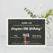 Kids Axe Throwing Birthday Party Invitation | Zazzle