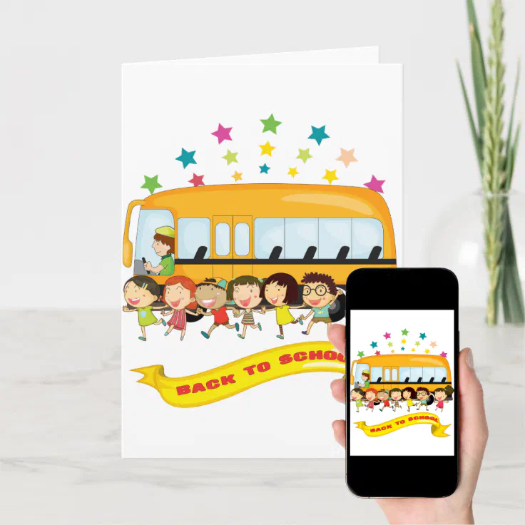 Kids Back To School Greeting Cards | Zazzle