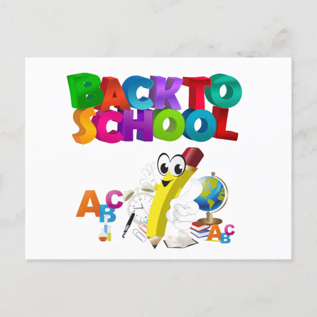 Kids Back To School Postcard | Zazzle