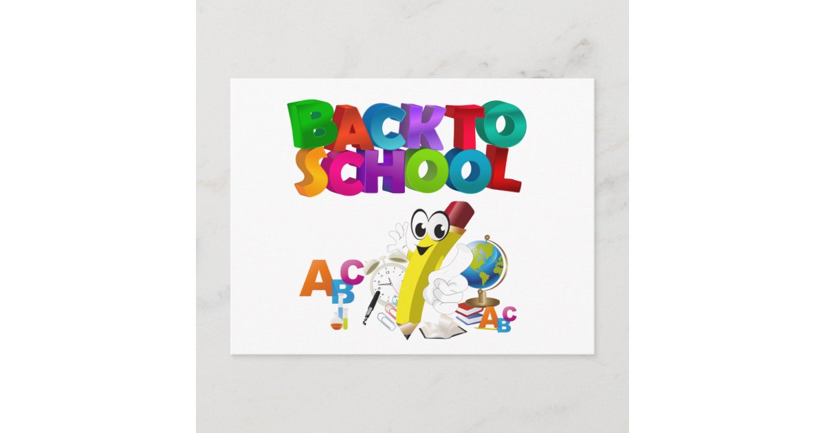 Kids Back To School Postcard | Zazzle