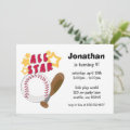 Kids Baseball All Star Birthday Party Invitations | Zazzle