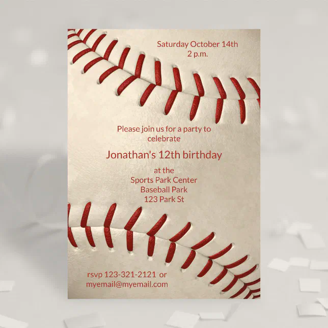 kids baseball birthday or team party invitation | Zazzle