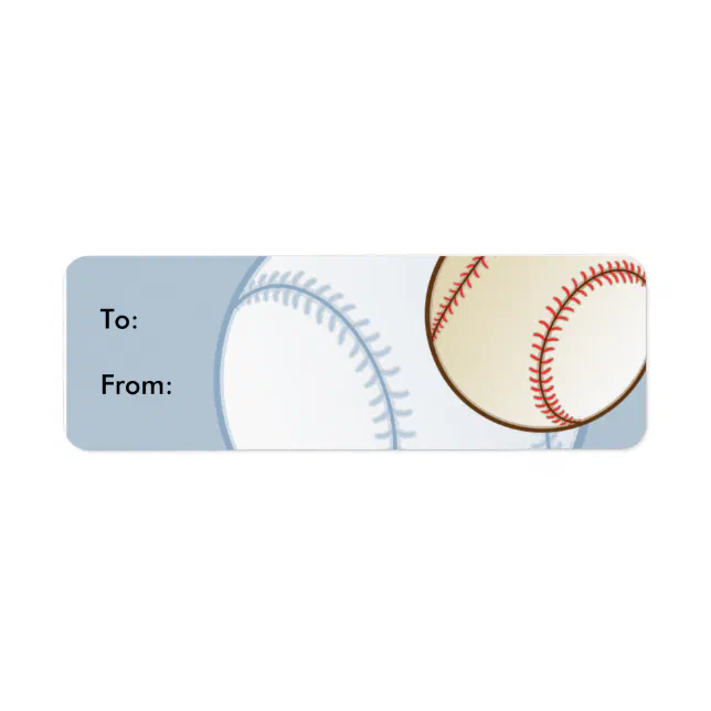 Kids Baseball Gift Tag Labels | Zazzle