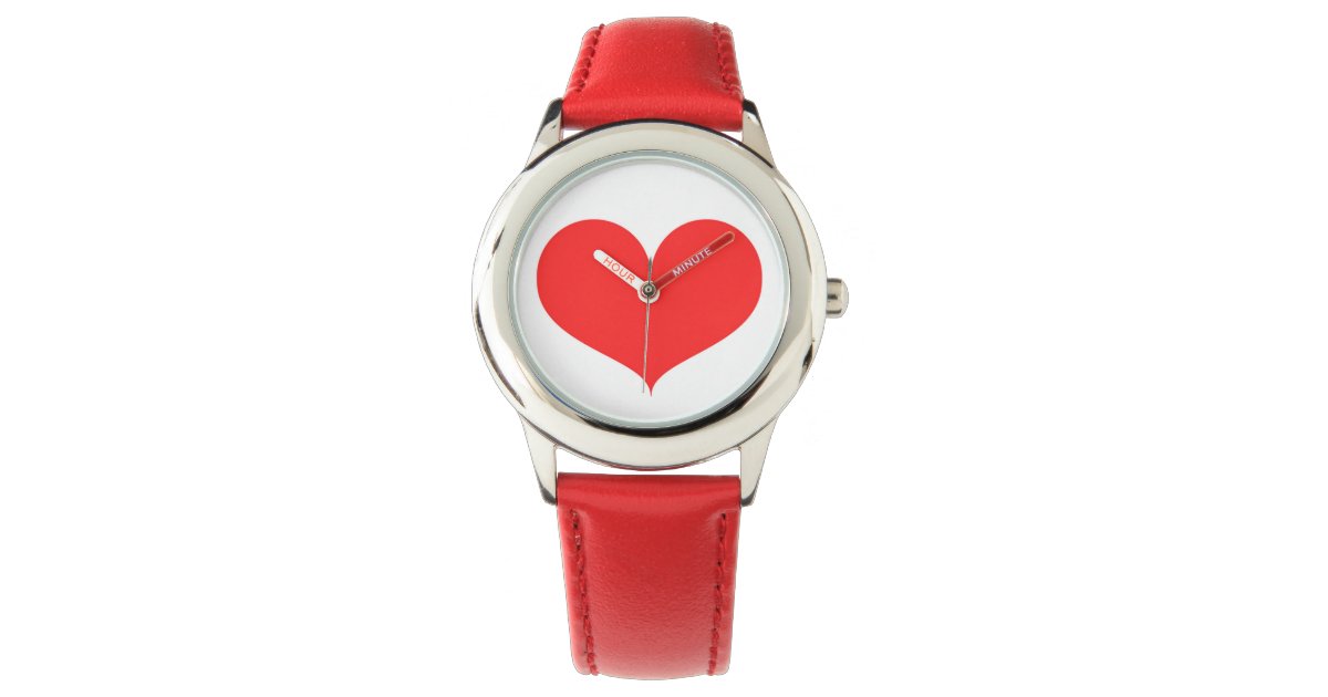 Kid's Bezel Stainless Steel Watch/Hearts Watch | Zazzle