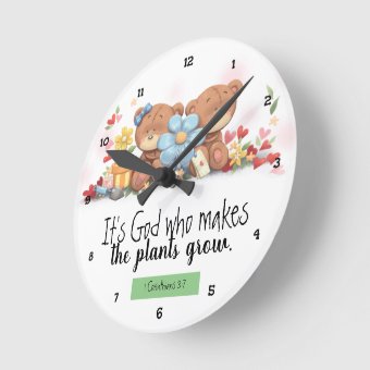 Kids Bible verse wall clock | Zazzle