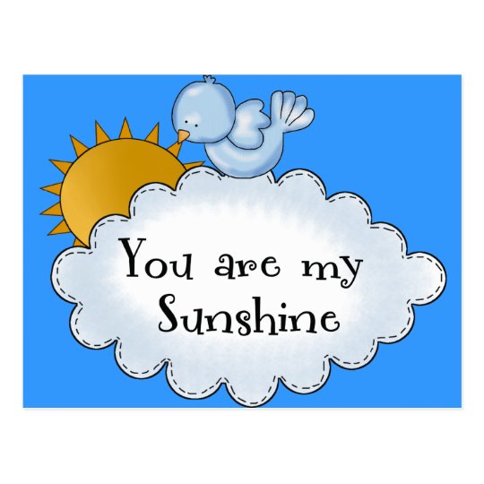 Kid's Bird Sun You Are My Sunshine Postcard | Zazzle.com
