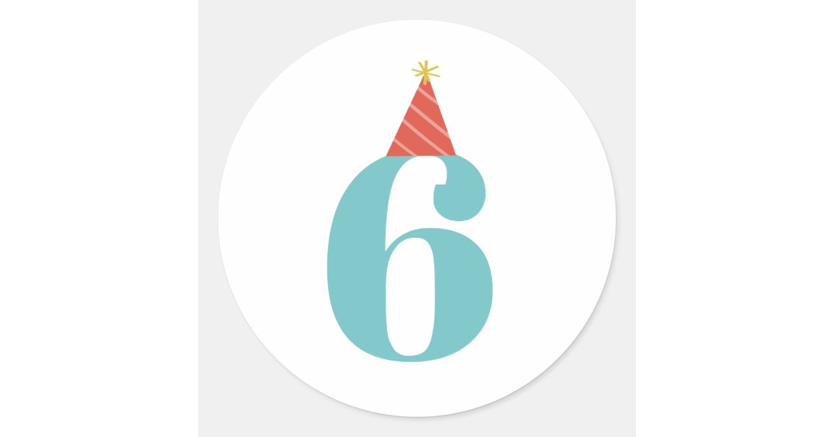 Kids birthday age sticker | Zazzle