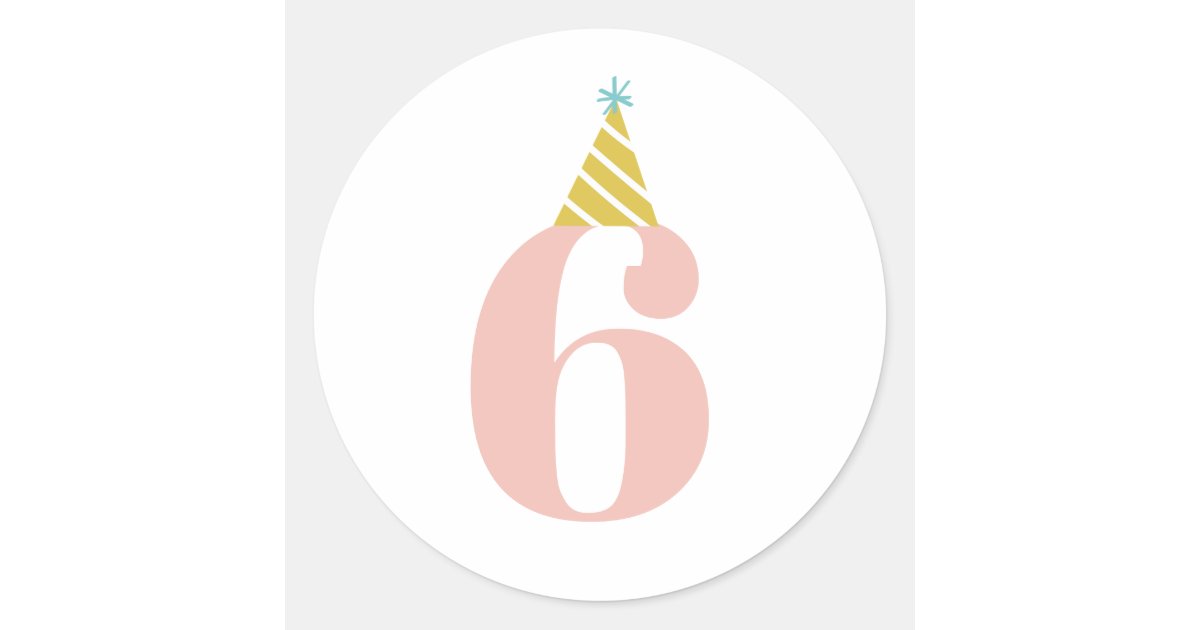 Kids birthday age sticker | Zazzle