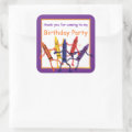 Kids Birthday Crayon Party Favors Large Sticker | Zazzle
