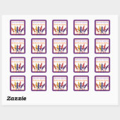 Kids Birthday Crayon Party Favors Sticker | Zazzle