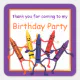 Kids Birthday Crayon Party Favors Sticker | Zazzle