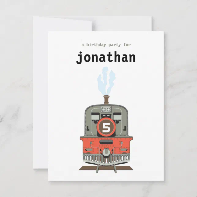 Kids Birthday Invitation - Train | Zazzle