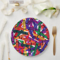 Kids Birthday Party Crayon Design 9 Paper Plates | Zazzle