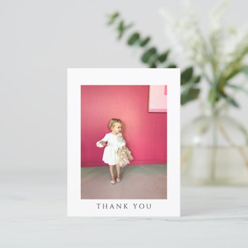Kids birthday photo thank you post card | Zazzle
