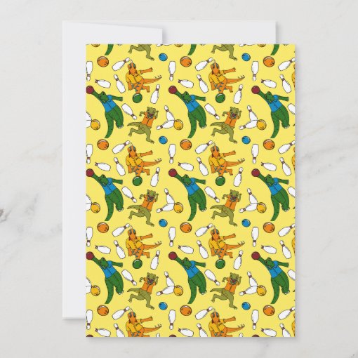 Kids Bowling Alley Birthday Party Invitation | Zazzle