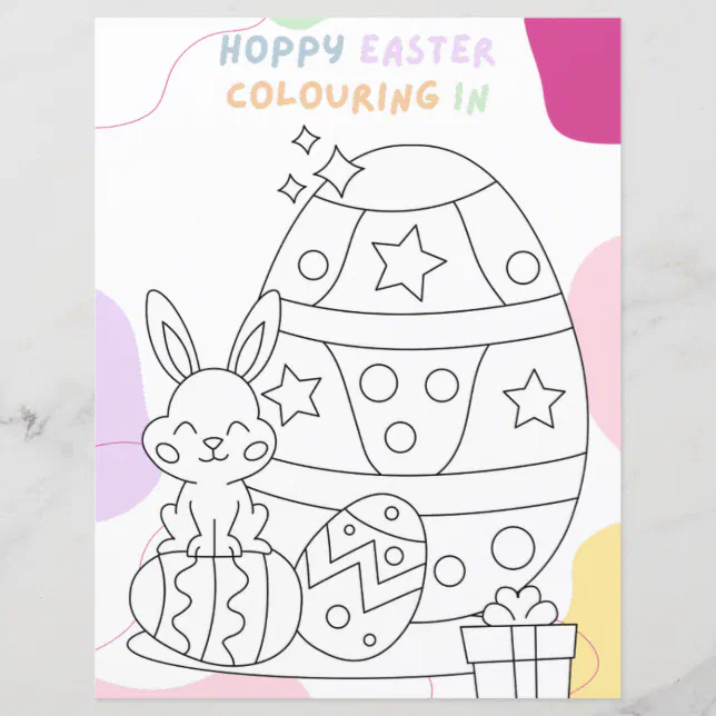 Kids Budget Coloring In Easter Egg Party Game | Zazzle
