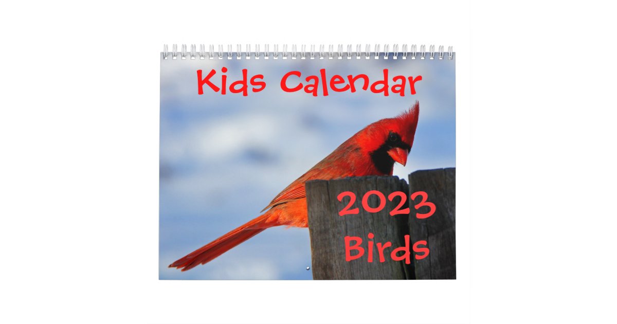 Kids Calendar - 2023 - Birds | Zazzle
