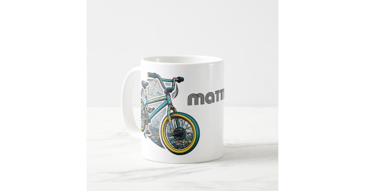 Kids cartoon Bike BMX. Racing adventure boy Coffee Mug | Zazzle