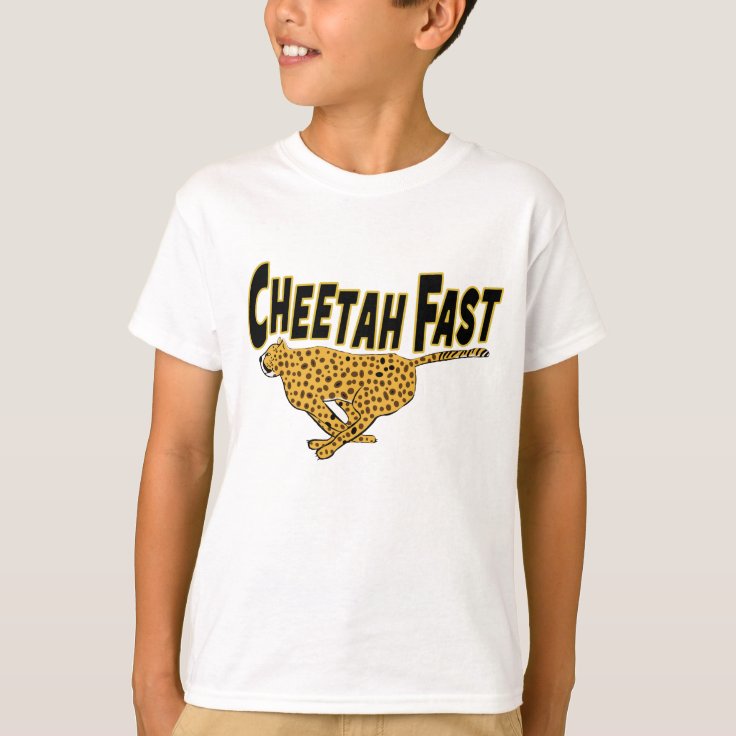 Kids Cheetah Fast Running Wild Animal T-Shirt | Zazzle