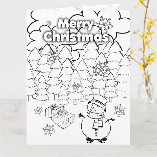Kid's Christmas Coloring and Activity Card | Zazzle