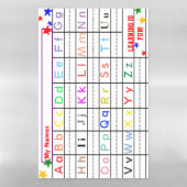 Kids Colorful ABC's Activity Magnetic Dry Erase Sheet | Zazzle