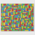 Kids Colorful Plastic Blocks Wrapping Paper | Zazzle