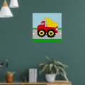Kids Construction Dumptruck Poster | Zazzle