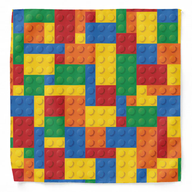 Kids Construction Toy Building Blocks Pattern Bandana | Zazzle