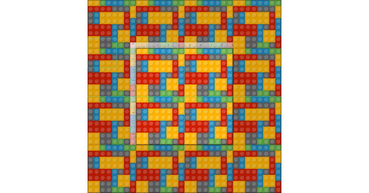 Kids Construction Toy Building Blocks Pattern Fabric | Zazzle