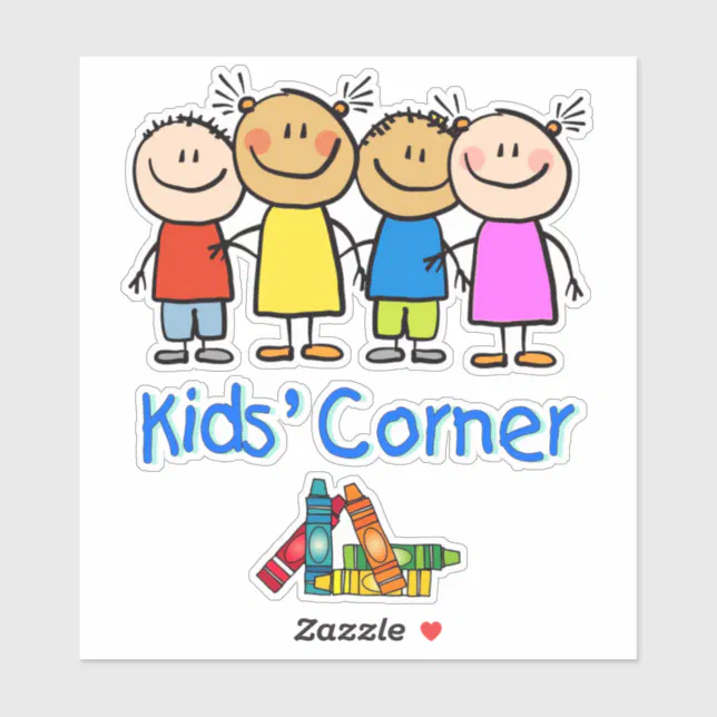Kids' Corner Sticker | Zazzle