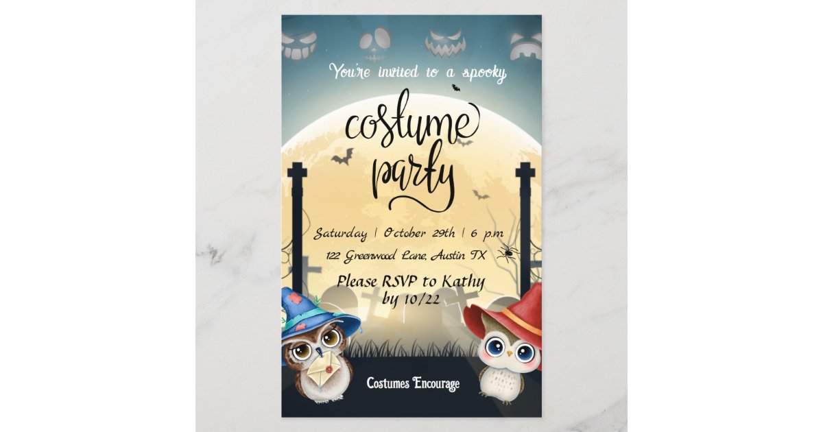 Kids costume party Halloween Invitation Flyer | Zazzle