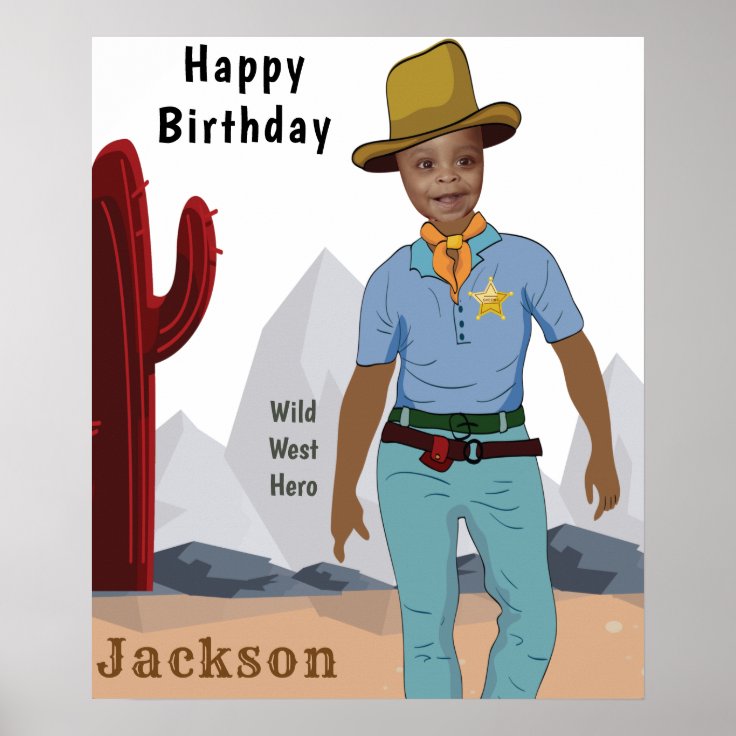 Kids Cowboy Special Sheriff Original ADD Photo Poster | Zazzle