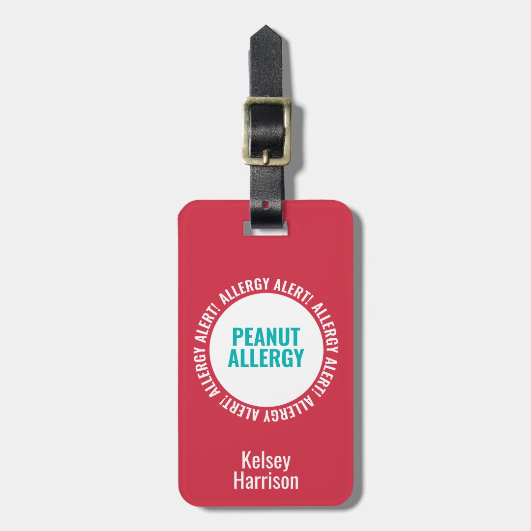 Kids Custom Allergy Alert School Daycare Bag Tag | Zazzle