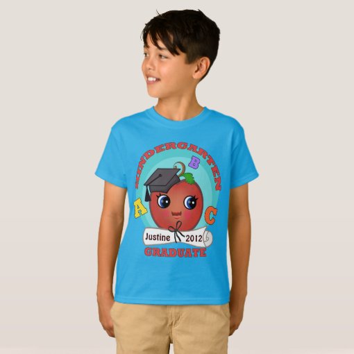 Kid's Custom Kindergarten Graduation T-Shirt | Zazzle