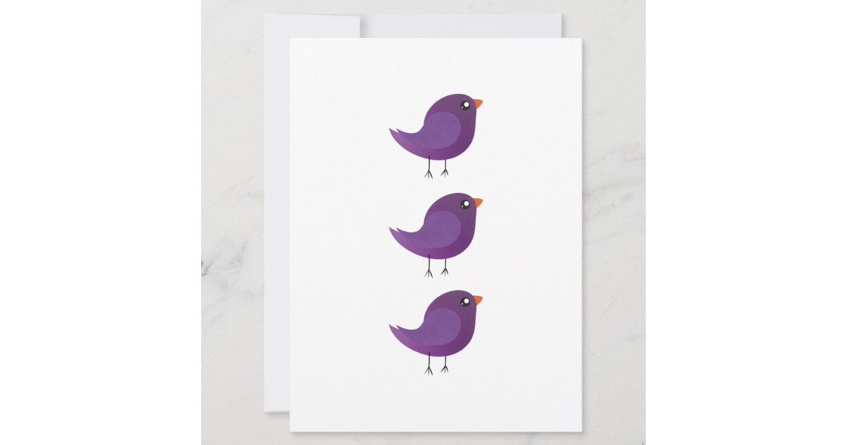 Kids cute birdy card | Zazzle