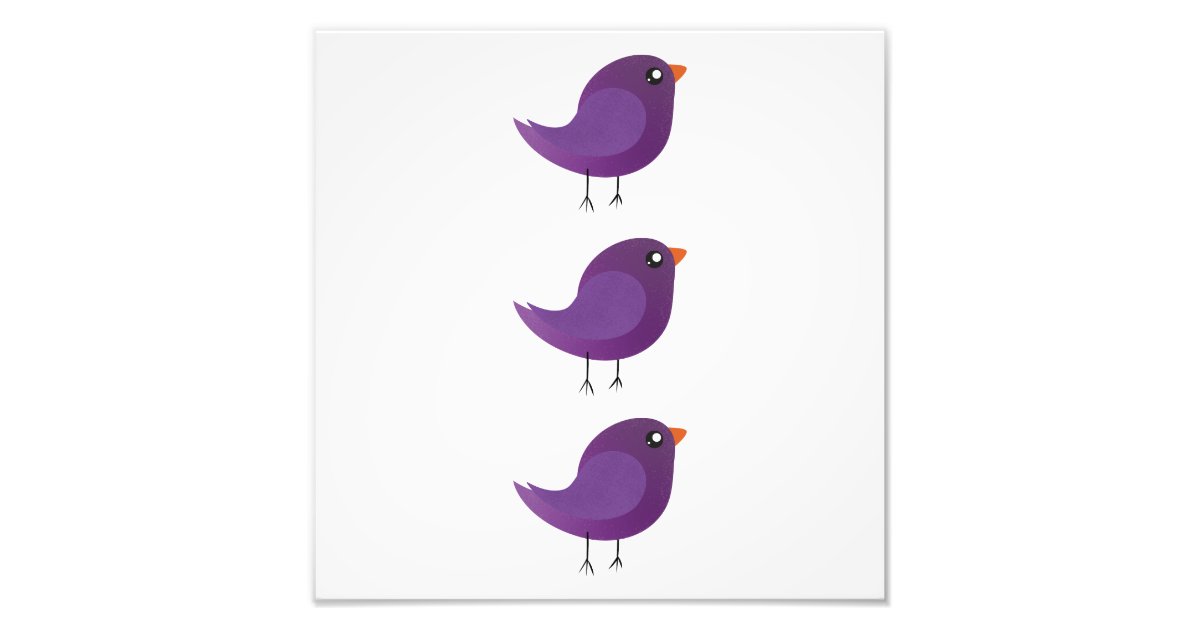 Kids cute birdy photo print | Zazzle