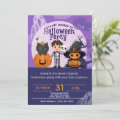 Kids Cute Costume Halloween Party Invitation | Zazzle