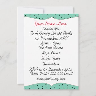 Kids Cute Fancy Dress Themed Party Invitation | Zazzle