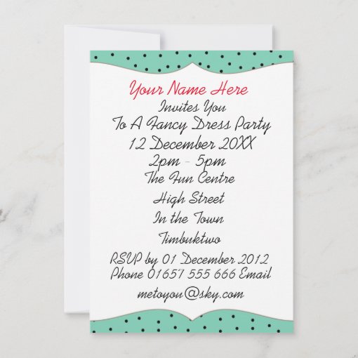 Kids Cute Fancy Dress Themed Party Invitation | Zazzle