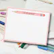Kids Cute Pink Simple Pencil Flat Note Card | Zazzle