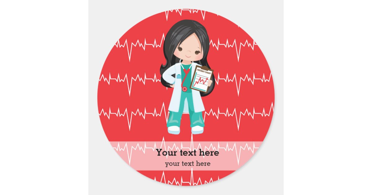 Kids Doctor Classic Round Sticker | Zazzle