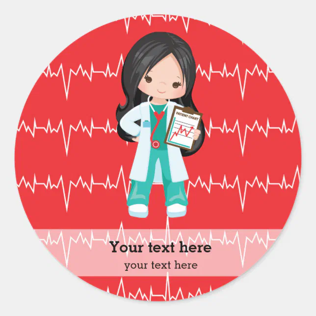Kids Doctor Classic Round Sticker | Zazzle
