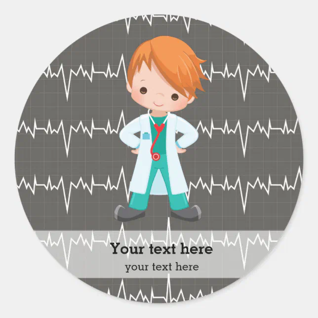 Kids Doctor Classic Round Sticker | Zazzle